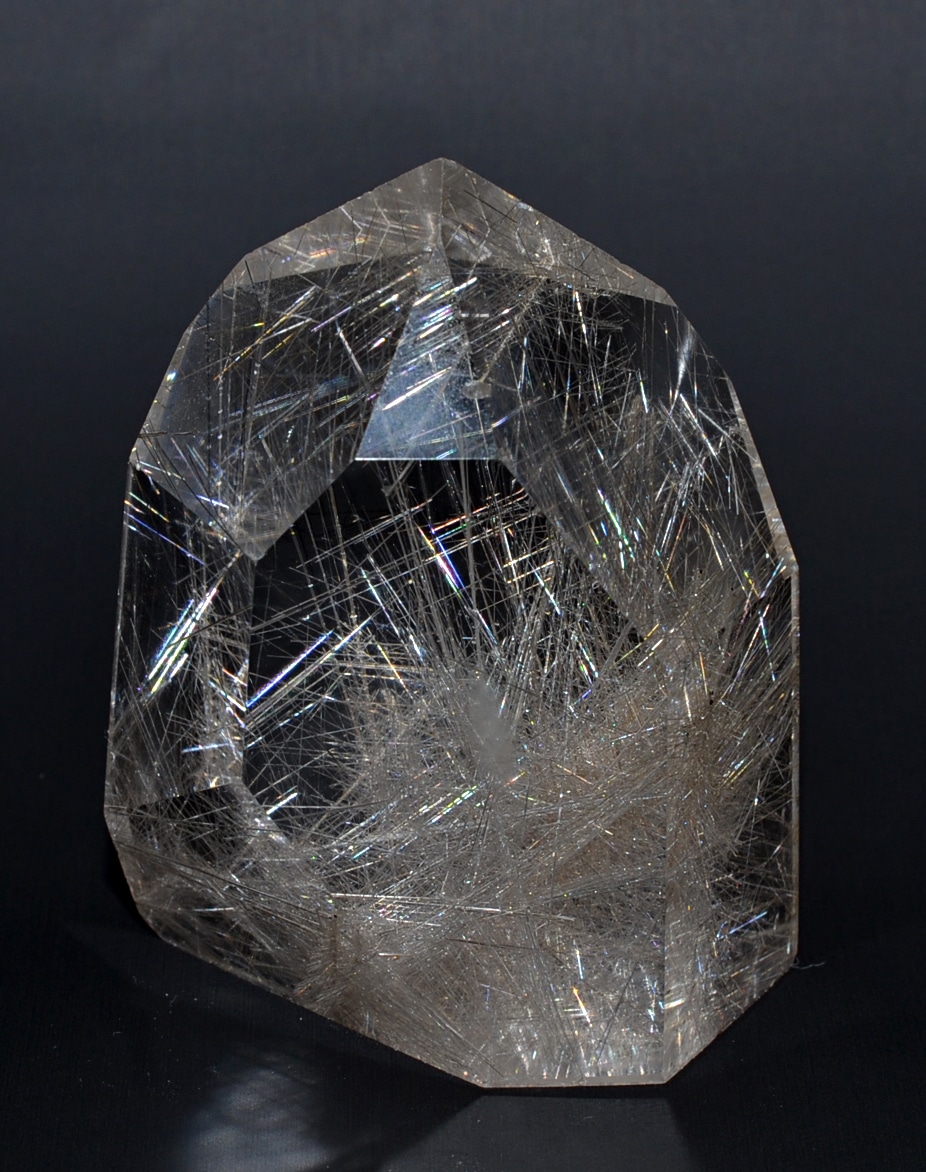 Quartz + Silver Rutile Crystal 66.03 gm Single Crystal 50.30 x 39.00 x ...